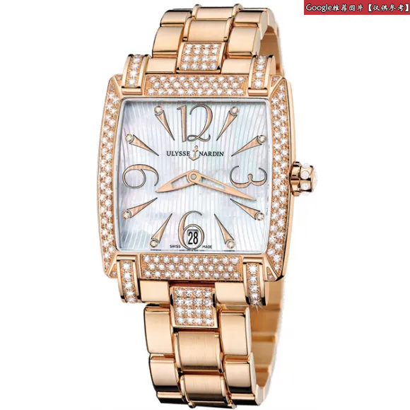 雅典/Ulysse Nardin 鎏金珐琅（classical） 18k玫瑰金 镶钻 自动机械 女表 136-91AC-8C-695-小迈步海 ...