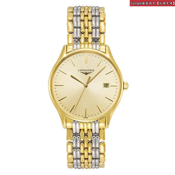 浪琴/Longines 律雅系列 38.50 MM 黄色 PVD 2N 石英机芯 男表 L4.859.2.39.7-小迈步海淘品牌官网