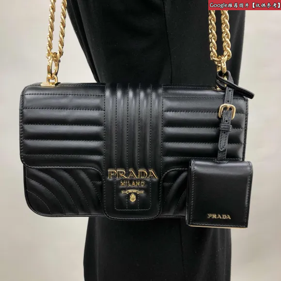 普拉达/Prada 黑色 牛皮 手提包 1BD108-2D91-F0632-小迈步海淘品牌官网