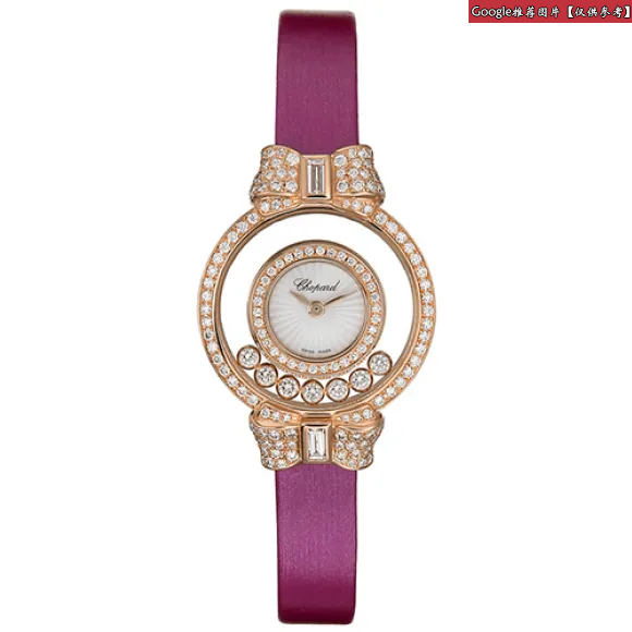 萧邦/Chopard Happy Diamonds系列 石英机芯 18k玫瑰金 女表 205020-5201-小迈步海淘品牌官网