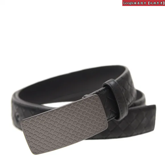 葆蝶家/Bottega Veneta 黑色 羊皮 腰带 367874-VDE50-1000-小迈步海淘品牌官网