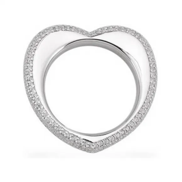 APM COLLECTION YACHT CLUB WHITE HEART RING - SILVER A19782OX-050-小迈步海淘品牌官网