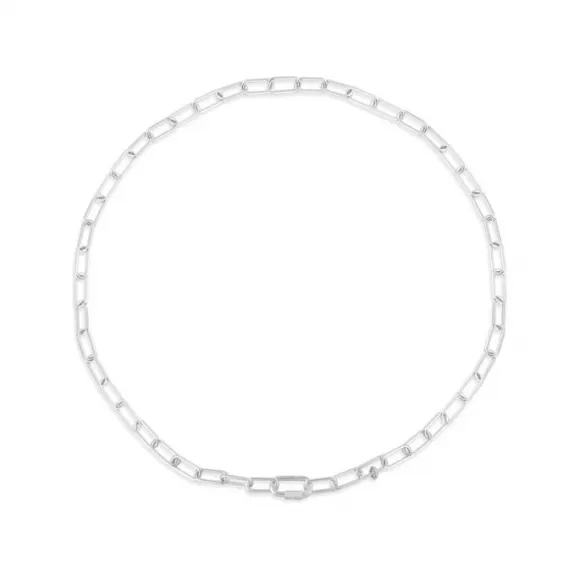 APM Yacht Club系列 长锁链项链配滑动圆环 - 银白色 AC5512OX-小迈步海淘品牌官网