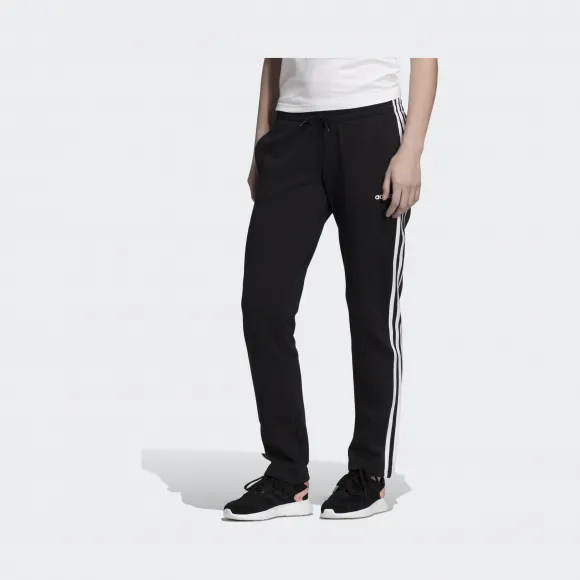 阿迪达斯/Adidas 运动表现 黑色/白 女士 W E 3S PANT FL 针织长裤 DP2376-小迈步海淘品牌官网