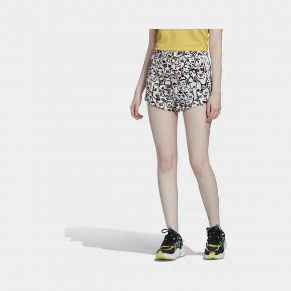阿迪达斯/Adidas ORIGINALS 多色 女士 HIGHLIGHT SHORT FIORUCCI 联名系列运动短裤 FL4144-小 ...