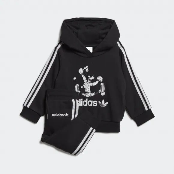阿迪达斯/Adidas ORIGINALS 黑色 男童|女童 GOOFY HOODIE Disney高飞联名运动套装 GD2791-小迈步海淘品牌官网
