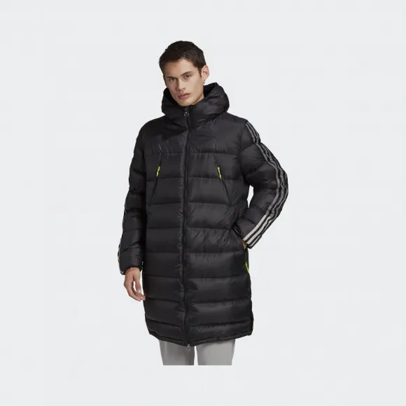 阿迪达斯/Adidas 运动表现 黑色 男士 TAN L DOWN COAT 足球运动羽绒服 GE5185-小迈步海淘品牌官网