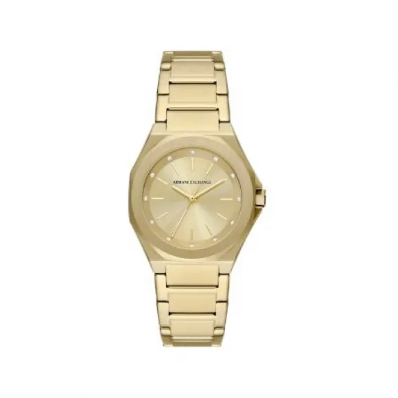 Armani Exchange 34 mm 不锈钢 石英机芯 女士 腕表 AX4608-小迈步海淘品牌官网