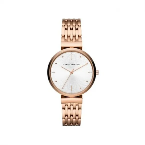 Armani Exchange 36 mm 不锈钢 石英机芯 女士 腕表 AX5901-小迈步海淘品牌官网