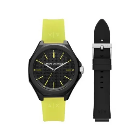 Armani Exchange 40MM 尼龙 石英机芯 女士 腕表 AX7155SET-小迈步海淘品牌官网