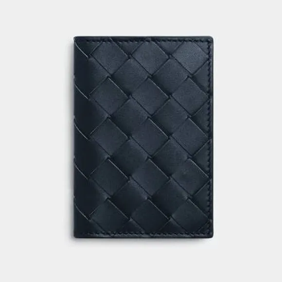 葆蝶家/Bottega Veneta 太空灰 / 花粉黄 牛皮革 翻盖卡包 592619VCPQ68860-小迈步海淘品牌官网