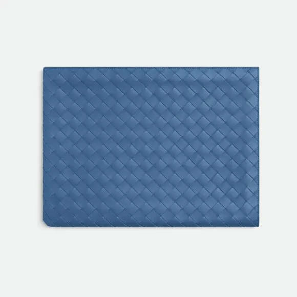 葆蝶家/Bottega Veneta Intrecciato编织半拉链手拿包 607479VCPQ54236-小迈步海淘品牌官网