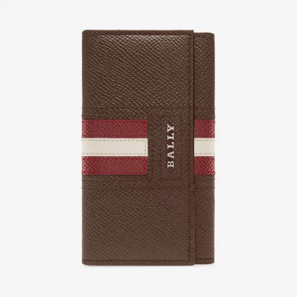 巴利/Bally 咖啡棕压纹牛皮钥匙包 6221887-小迈步海淘品牌官网