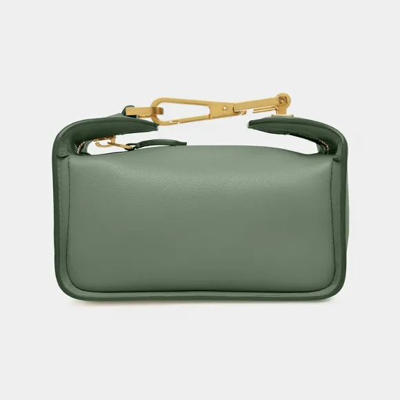 巴利/Bally 女士鼠尾草色 B-Hook Xs 皮革迷你手袋 6303377-小迈步海淘品牌官网