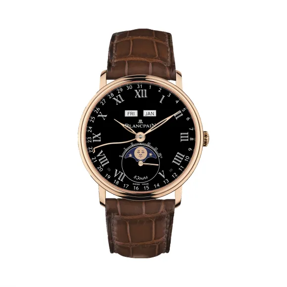 宝珀/Blancpain Villeret系列 红金表壳 自动机械机芯 男表 6639-3637-55B-小迈步海淘品牌官网