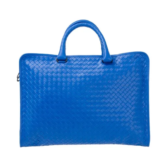 葆蝶家/Bottega Veneta 男士 蓝色 牛皮 手提包 248395-VQ131-4304-小迈步海淘品牌官网