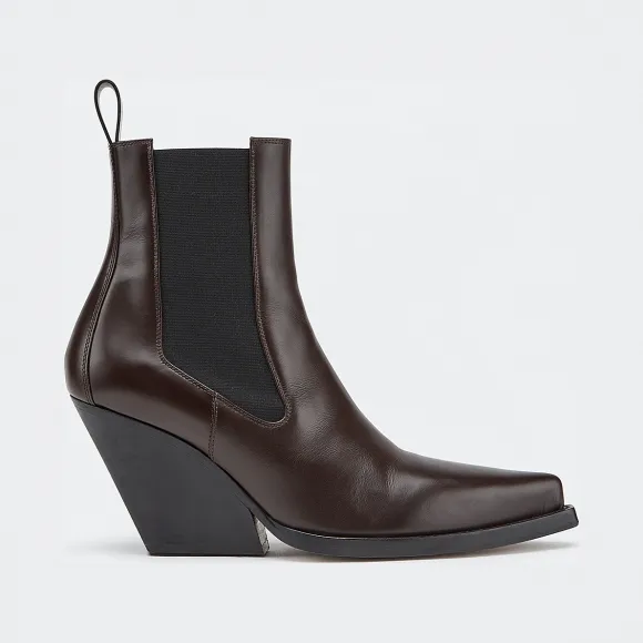 葆蝶家/Bottega Veneta 黑巧克力色 BV LEAN短靴 639826-V01M0-2113-小迈步海淘品牌官网