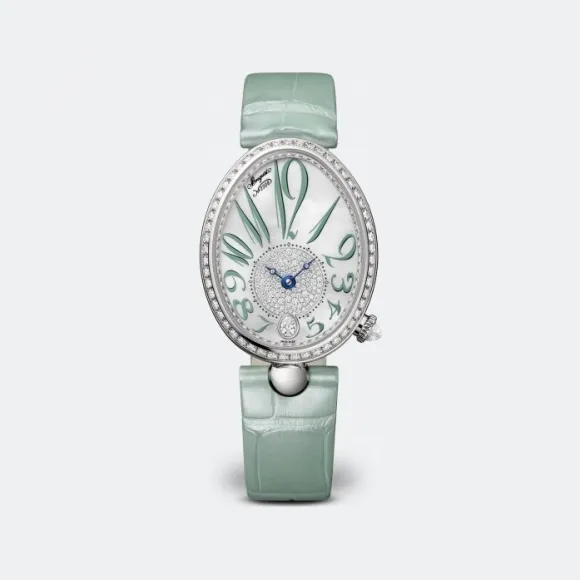 宝玑/Breguet Reine de Naples那不勒斯王后系列 36.5 x 28.45毫米 18K白色金 自动上链 女表 8918BB ...