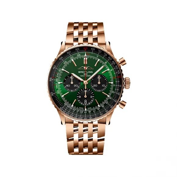 百年灵/Breitling 航空计时B01计时腕表46（Navitimer B01 Chronograph 46） 46 MM 18k红金 ...