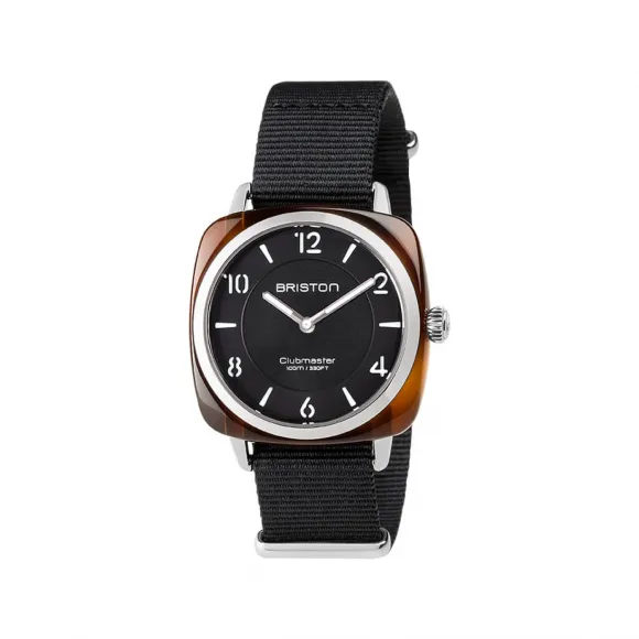 布里斯顿/briston 36 x 36 MM 醋酸酯 玳瑁纹 石英机芯 男表 17536.SA.T.1.NB-小迈步海淘品牌官网