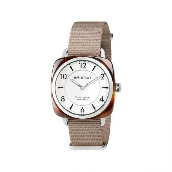 布里斯顿/briston 36 x 36 MM 醋酸酯 玳瑁纹 石英机芯 男表 17536.SA.T.2.NT-小迈步海淘品牌官网