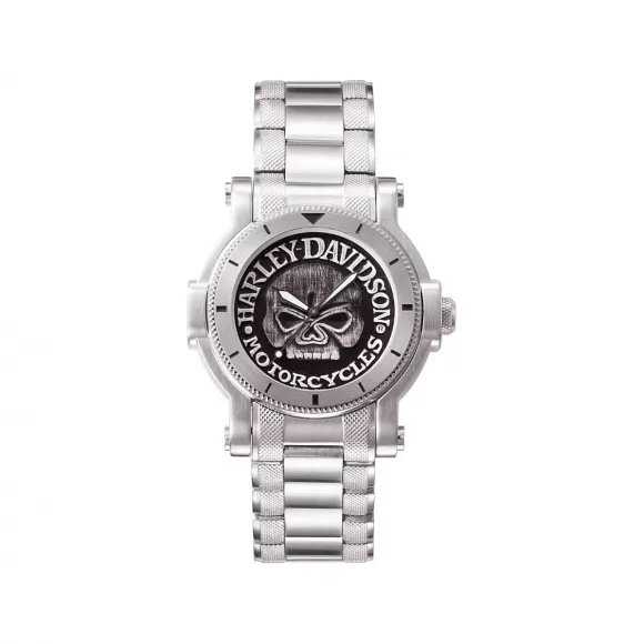 宝路华/Bulova Harley-Davidson®系列 39 MM 不锈钢 石英机芯 手表 76A11-小迈步海淘品牌官网