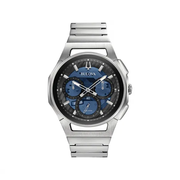 宝路华/Bulova Curv 系列 44 mm 不锈钢 石英机芯 男表 96A205-小迈步海淘品牌官网