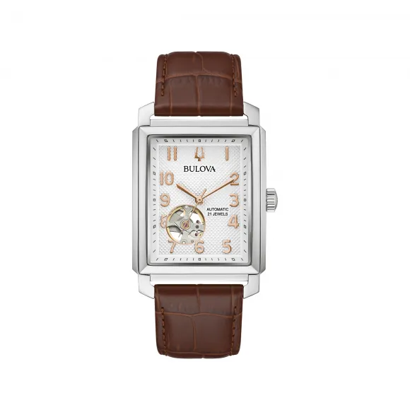 宝路华/Bulova Classic Automatic 系列 33x49 mm 不锈钢 自动机械机芯 男表 96A268-小迈步海淘品牌官网
