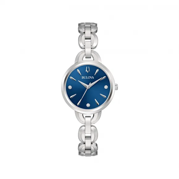 宝路华/Bulova Classic-Diamonds系列 28.00 MM 不锈钢 石英机芯 女表 96P231-小迈步海淘品牌官网