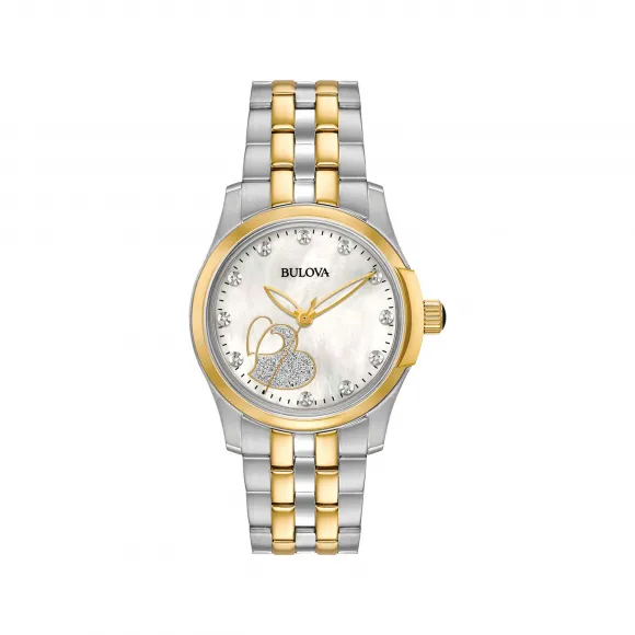 宝路华/Bulova Classic-Diamonds系列 33.00 MM 不锈钢 石英机芯 女表 98P152-小迈步海淘品牌官网
