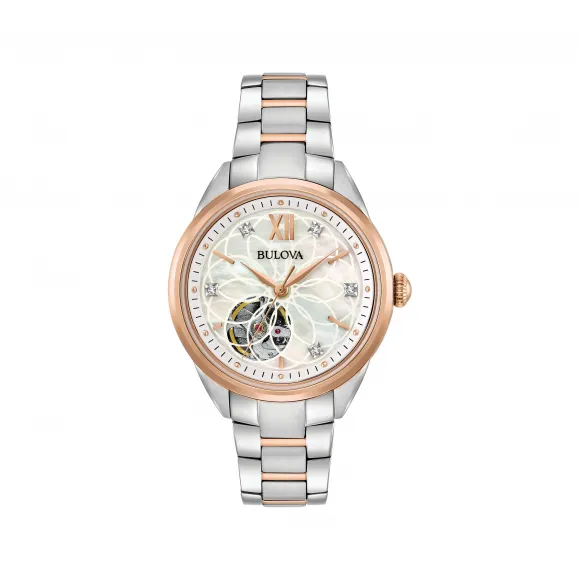 宝路华/Bulova Sutton系列 34.00 MM 不锈钢 自动机械机芯 女表 98P170-小迈步海淘品牌官网
