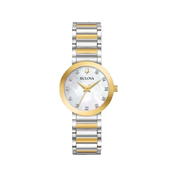 宝路华/Bulova Futuro 系列 30 mm 间金色不锈钢 女表 98P180-小迈步海淘品牌官网