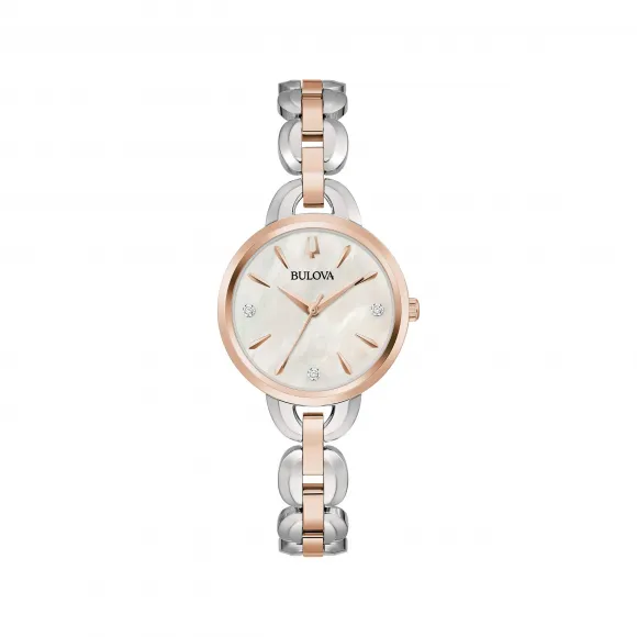 宝路华/Bulova Classic-Diamonds系列 28.00 MM 不锈钢 石英机芯 女表 98P210-小迈步海淘品牌官网