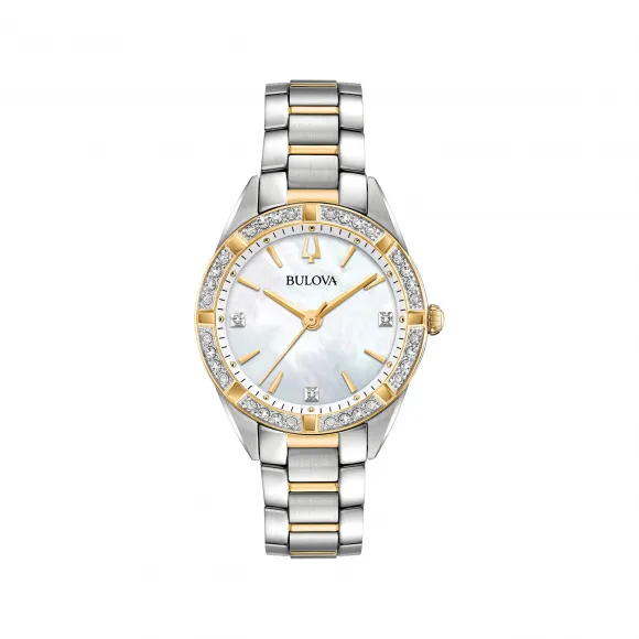 宝路华/Bulova Classic 系列 32.5 mm 间金色不锈钢 石英机芯 女表 98R263-小迈步海淘品牌官网