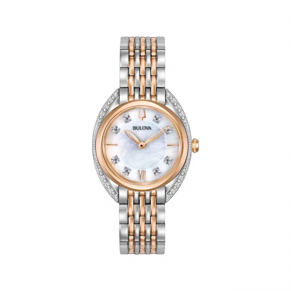 宝路华/Bulova Classic-Diamonds系列 30.00 MM 不锈钢 石英机芯 女表 98R270-小迈步海淘品牌官网
