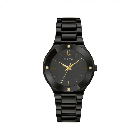 宝路华/Bulova New Arrivals系列 34.5 MM 陶瓷 不锈钢 石英机芯 手表 98R293-小迈步海淘品牌官网