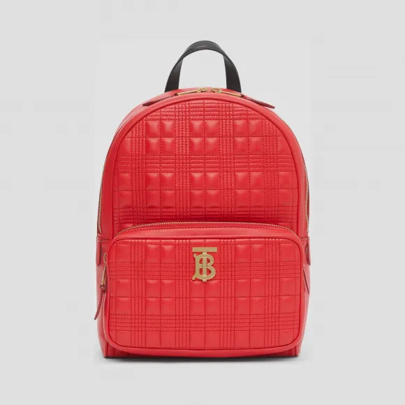 博百利/Burberry 绗缝羔羊皮双肩包 (亮红色) 80242211-小迈步海淘品牌官网