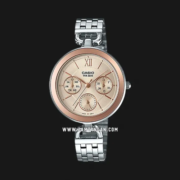 卡西欧/Casio Standard系列 石英机芯 32 MM 离子镀 女表 LTP-E406D-9-小迈步海淘品牌官网