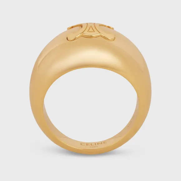 思琳/Celine TRIOMPHE BOLD金色饰面黄铜戒指 460HW6BRA.35OR-小迈步海淘品牌官网