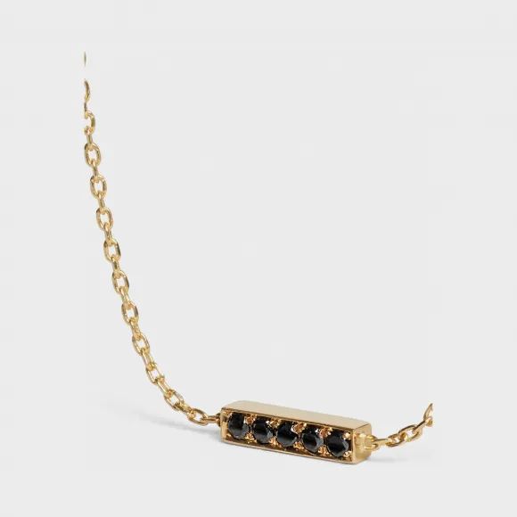 思琳/Celine 女士 CELINE Sentimental Line 黄色金镶黑钻手镯 46P276GYB.37YB-小迈步海淘品牌官网