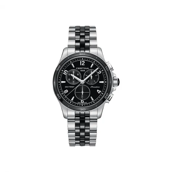 雪铁纳/Certina DS First 荣耀系列女士计时码表 38.00 MM 316L 精钢 石英机芯 女表 C030.217.11 ...