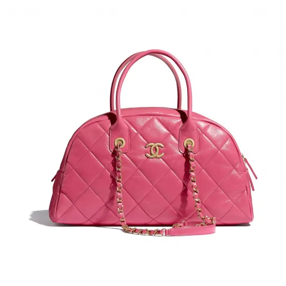 香奈儿/Chanel 保龄球包 小牛皮与金色金属 粉红 AS2223-B04983-N9310-小迈步海淘品牌官网