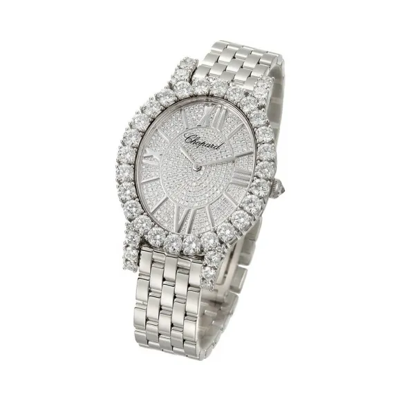 萧邦/Chopard Happy Diamonds系列 石英机芯 18k白金镶钻 女表 109383-1002-小迈步海淘品牌官网