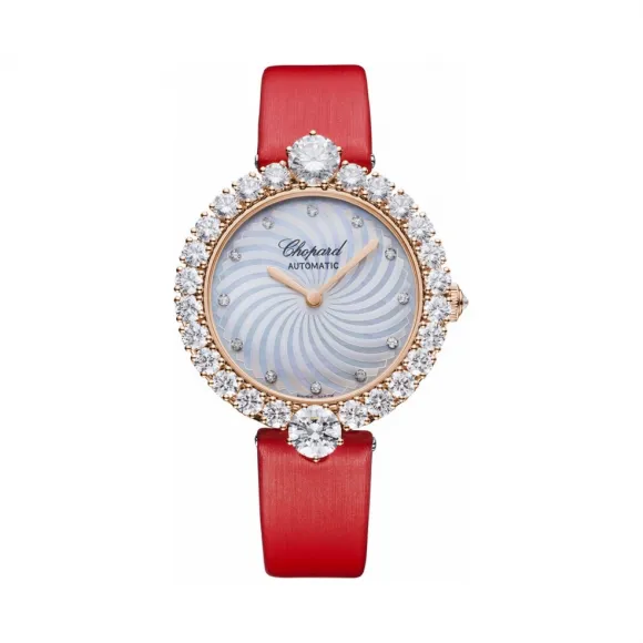 萧邦/Chopard Happy Diamonds系列 自动机械机芯 18k玫瑰金镶钻 女表 139435-5000-小迈步海淘品牌官网