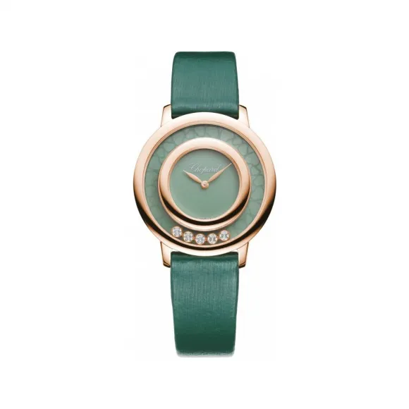 萧邦/Chopard Happy Diamonds系列 石英机芯 18k玫瑰金镶钻 女表 209429-5107-小迈步海淘品牌官网