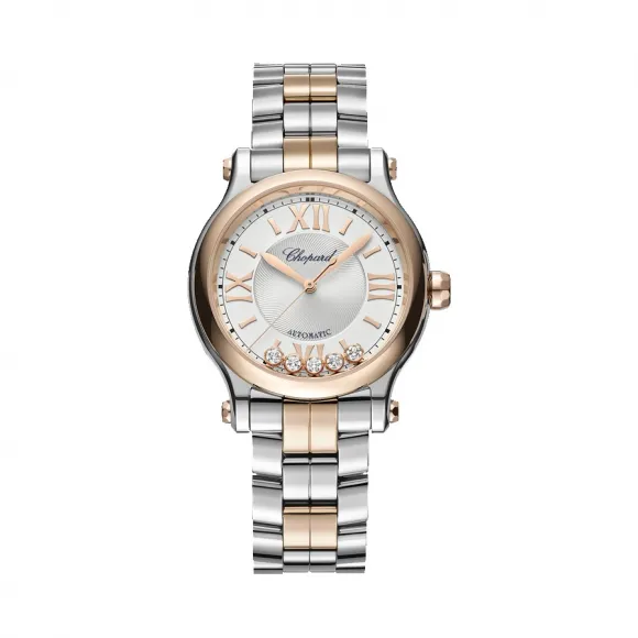 萧邦/Chopard HAPPY SPORT 33毫米 自动上链机芯 玫瑰金 精钢 钻石 | 278608-6002-小迈步海淘品牌官网