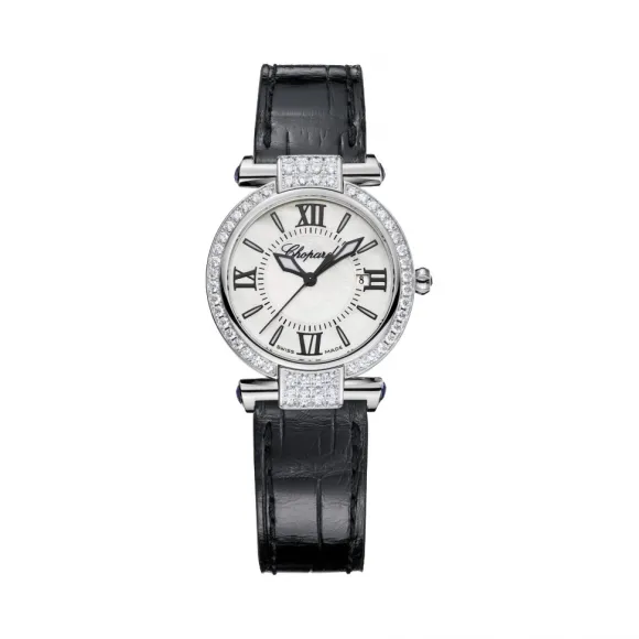 萧邦/Chopard Imperiale系列 石英机芯 18k白金镶钻 女表 384238-1001-小迈步海淘品牌官网