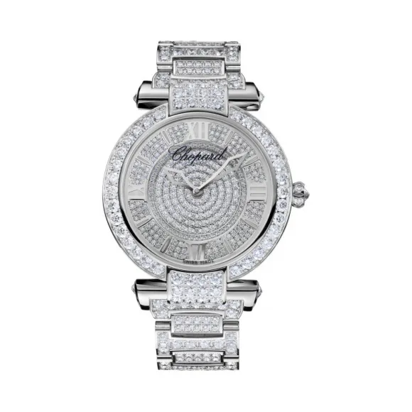 萧邦/Chopard Imperiale系列 自动机械机芯 18k白金镶钻 女表 384239-1002-小迈步海淘品牌官网