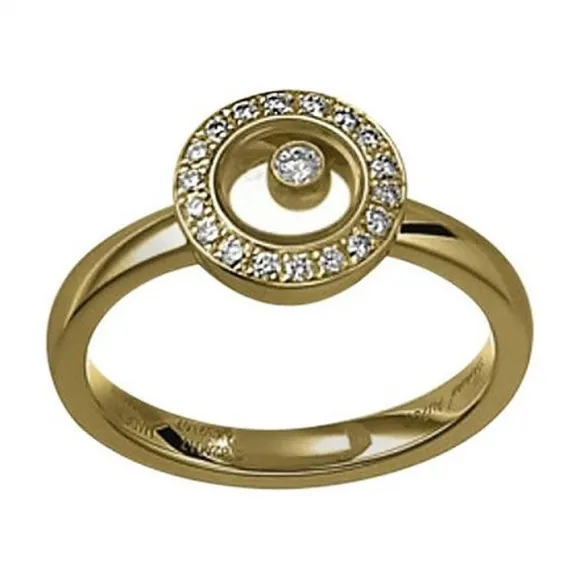 萧邦/Chopard Happy Diamonds Icons Yellow Gold Pave Ring Size 52 82A017-0209-小迈步海淘品牌官网