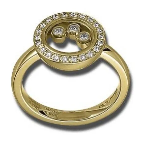 萧邦/Chopard Happy Diamonds Icons Yellow Gold Pave Ring Size 52 82A018-0209-小迈步海淘品牌官网